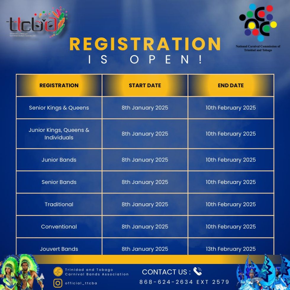 Registration is Open! | National Carnival Commission